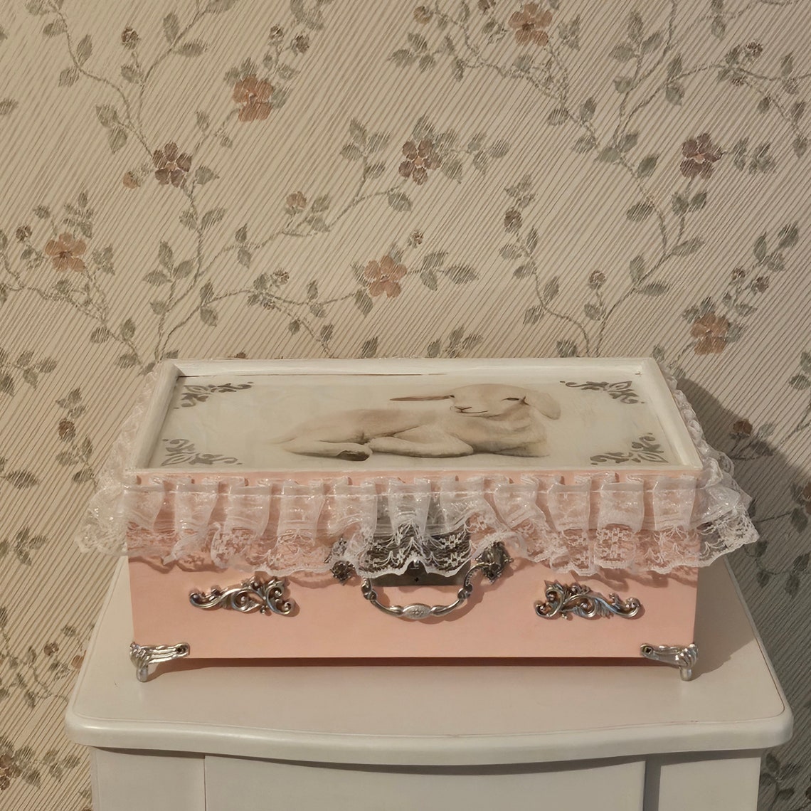 Pink Coquette Jewelry Box, Feminine Home Decor, Soft Princess Jewelry ...