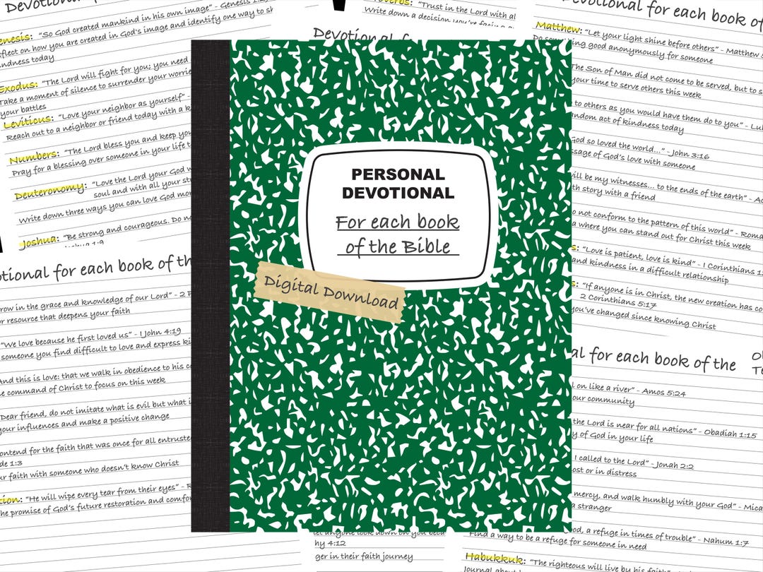 Illustrated Printable Devotional for Each Book of the Bible Devotional ...