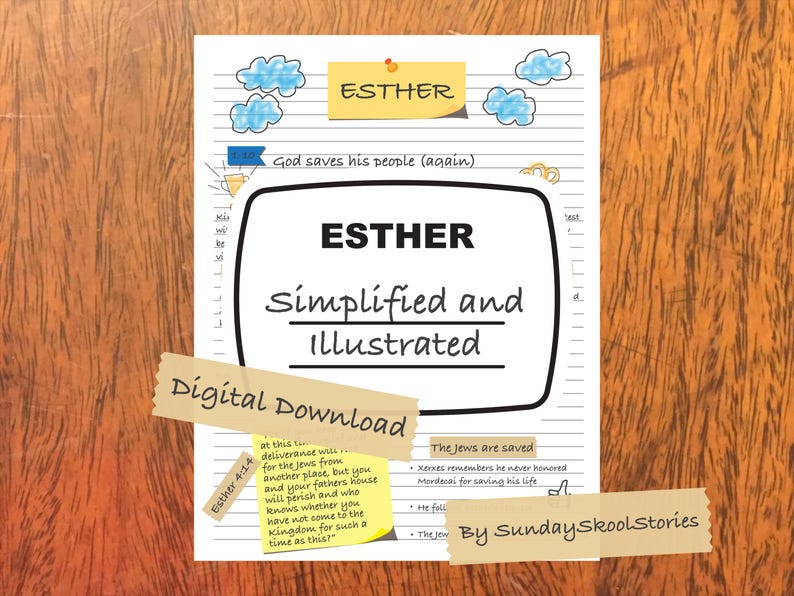 Printable Illustrated Bible Study Guide for Kids Simplified Books ...