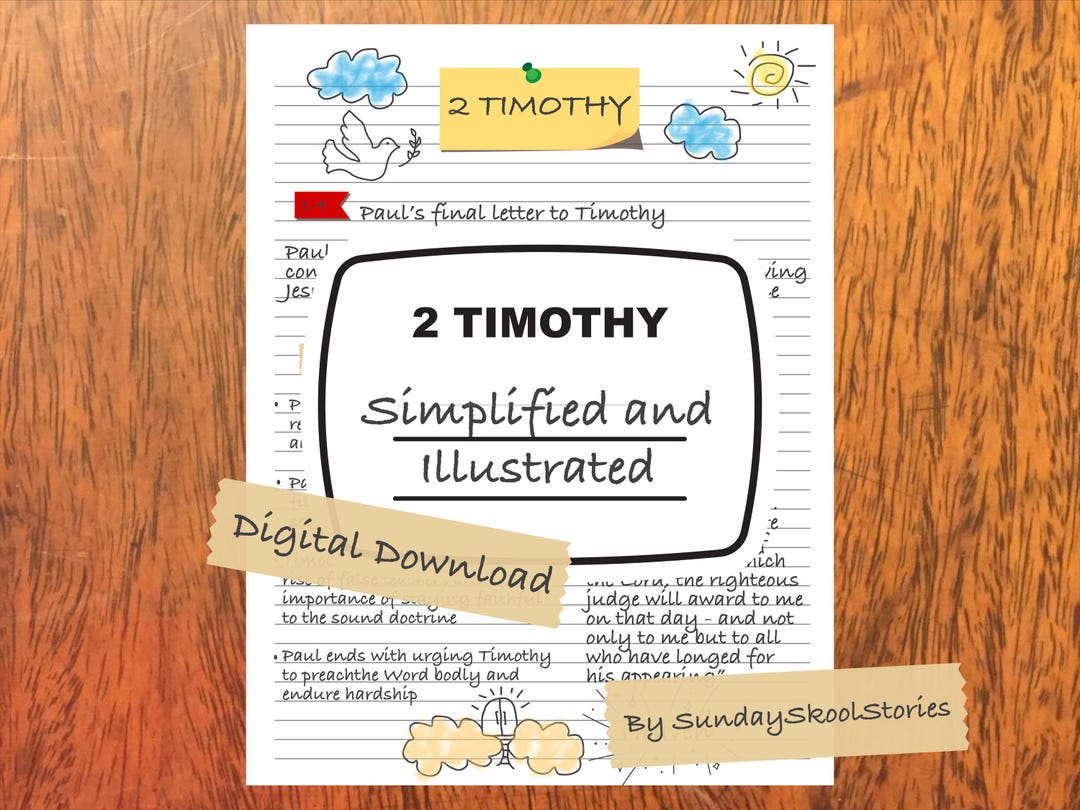 Printable Illustrated Bible Study Guide for Kids Simplified Books 2 ...