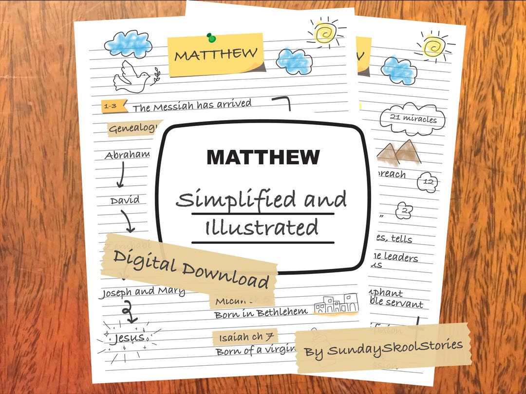 Printable Illustrated Bible Study Guide for Kids Simplified Books ...