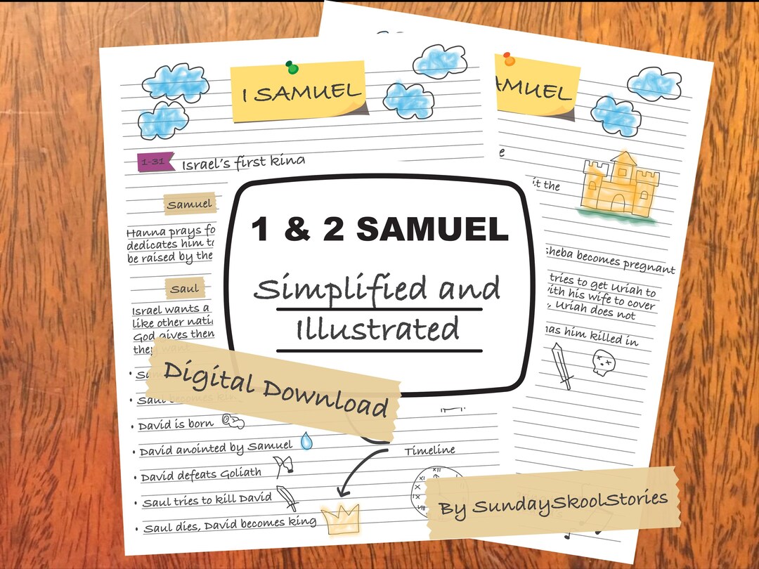 Printable Illustrated Bible Study Guide for Kids Simplified Books 1 and ...