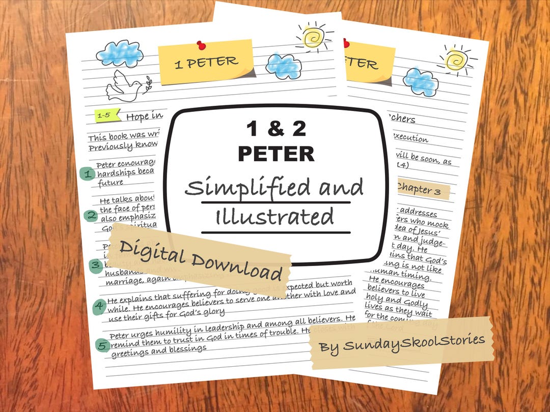 Printable Illustrated Bible Study Guide for Kids Simplified Books 1 and ...