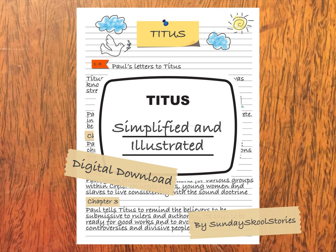 Printable Illustrated Bible Study Guide for Kids Simplified Books Titus ...