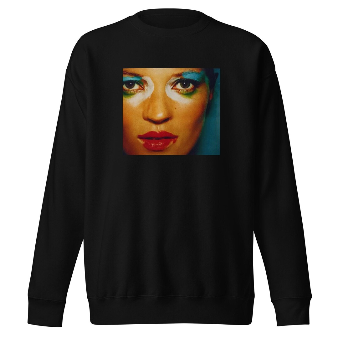 Tropical Storm Kate Moss Premium Printed Cotton Crew Neck Sweatshirt ...