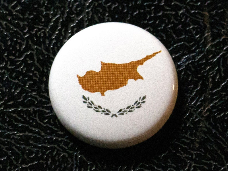 1 or 7/8 Cyprus Flag Pinback Button Pin Badge - Etsy