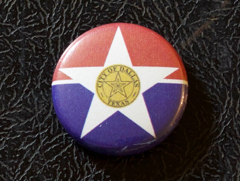 1 or 7/8 Dallas texas Flag Pinback Button Pin | Etsy