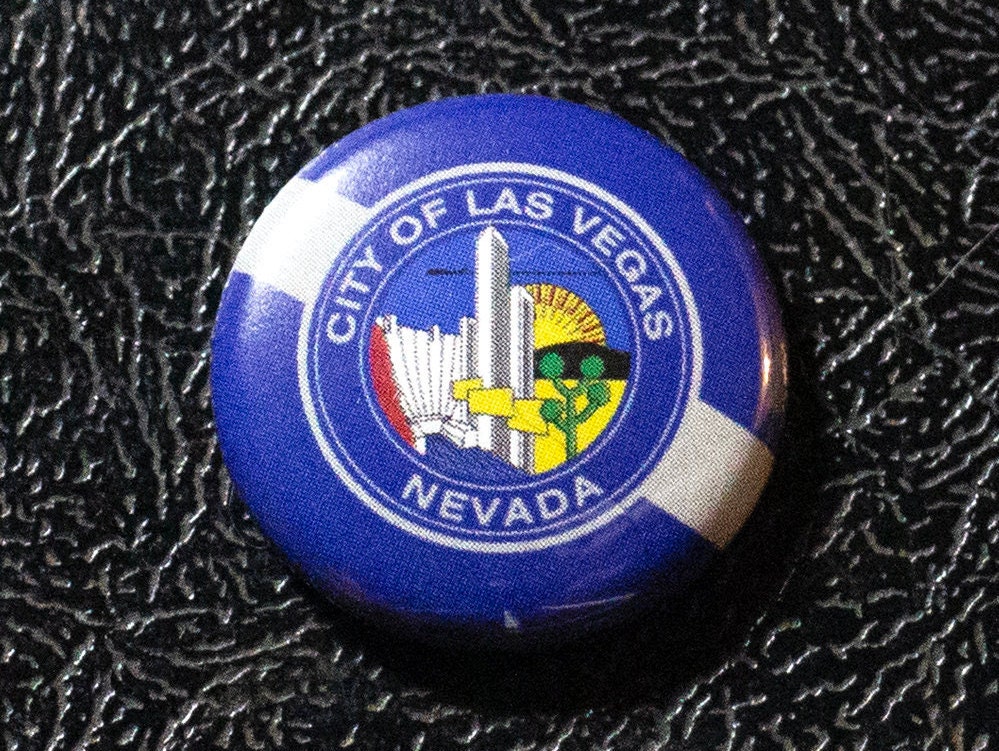 1 or 7/8 Las Vegas Nevada flag pinback button | Etsy