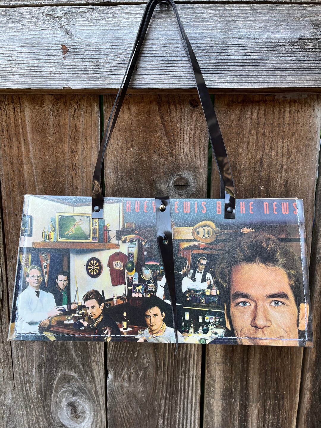 Record Album Handbag | Recycled Record Cover | Huey Lewis and the News ...