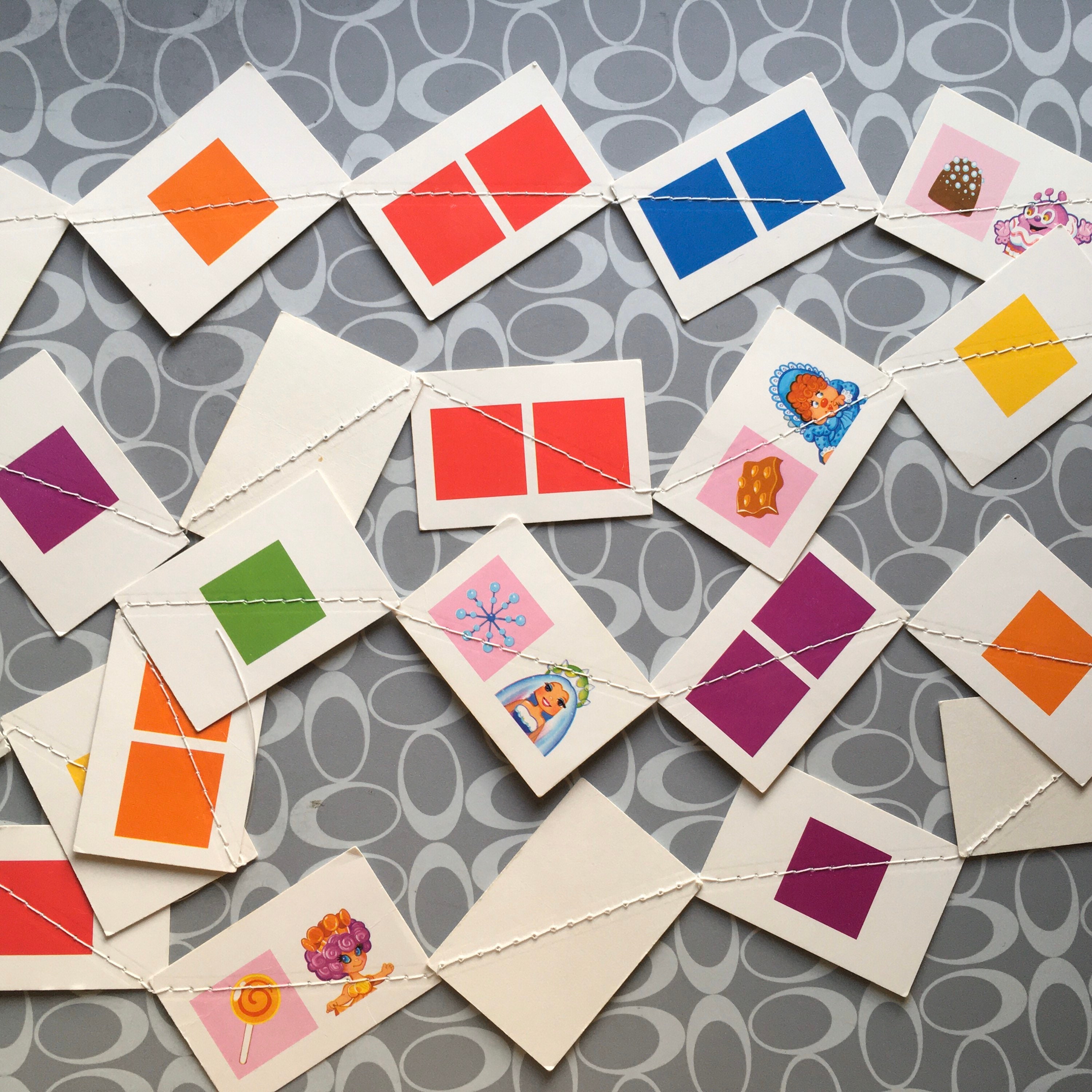 Paper Garland Candyland Cards Handmade 12 Feet Vintage - Etsy