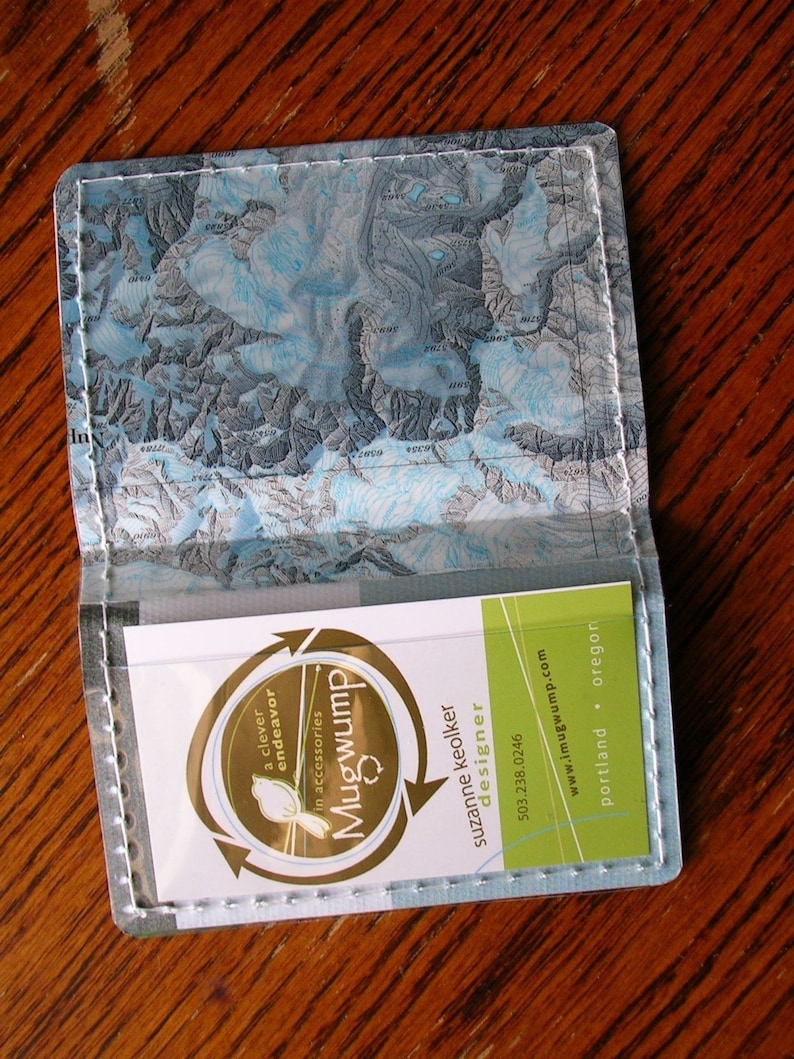 Credit Card Wallet Mount Everest Map Wallet Business Card - Etsy