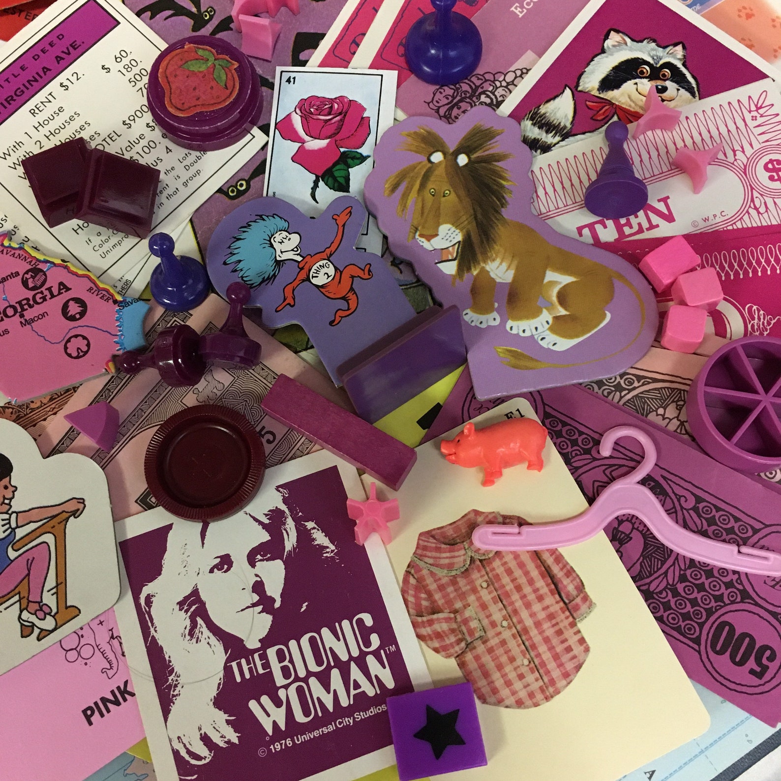 Vintage Game Pieces 40+, Collage, Altered Art, Repurpose, Reuse ...