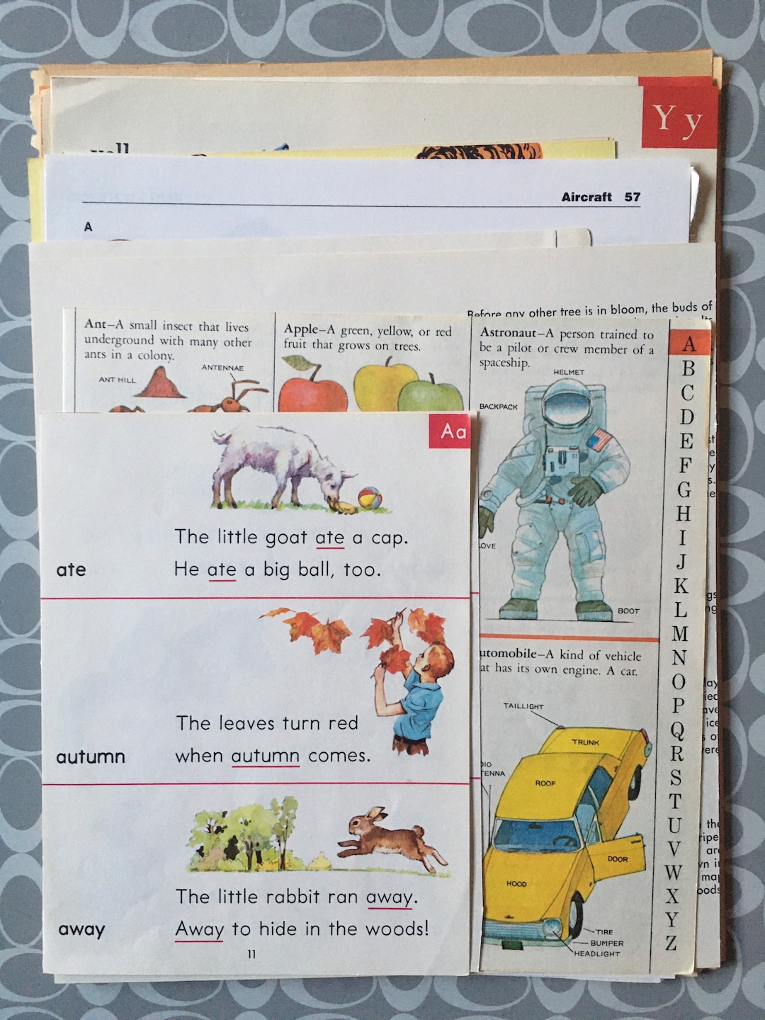 Vintage Children's Dictionary Page Pack 20+ Pages From 11 Different ...