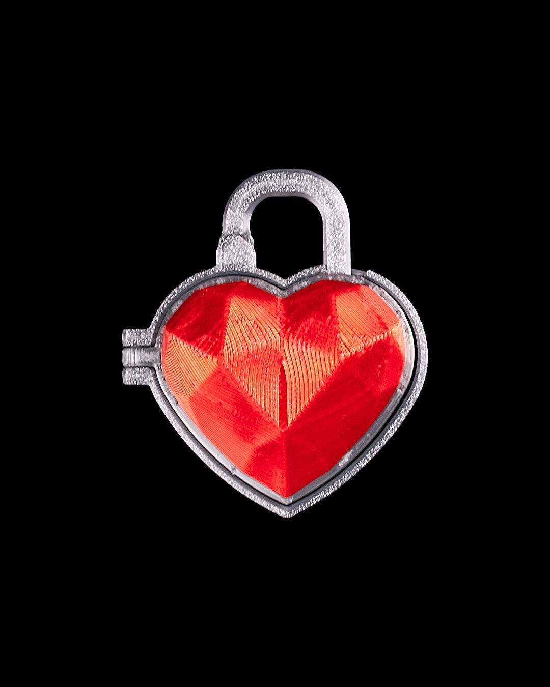 3D Printed Heart Lock Box, Ruby Red Gem, Keepsake Jewelry Storage - Etsy