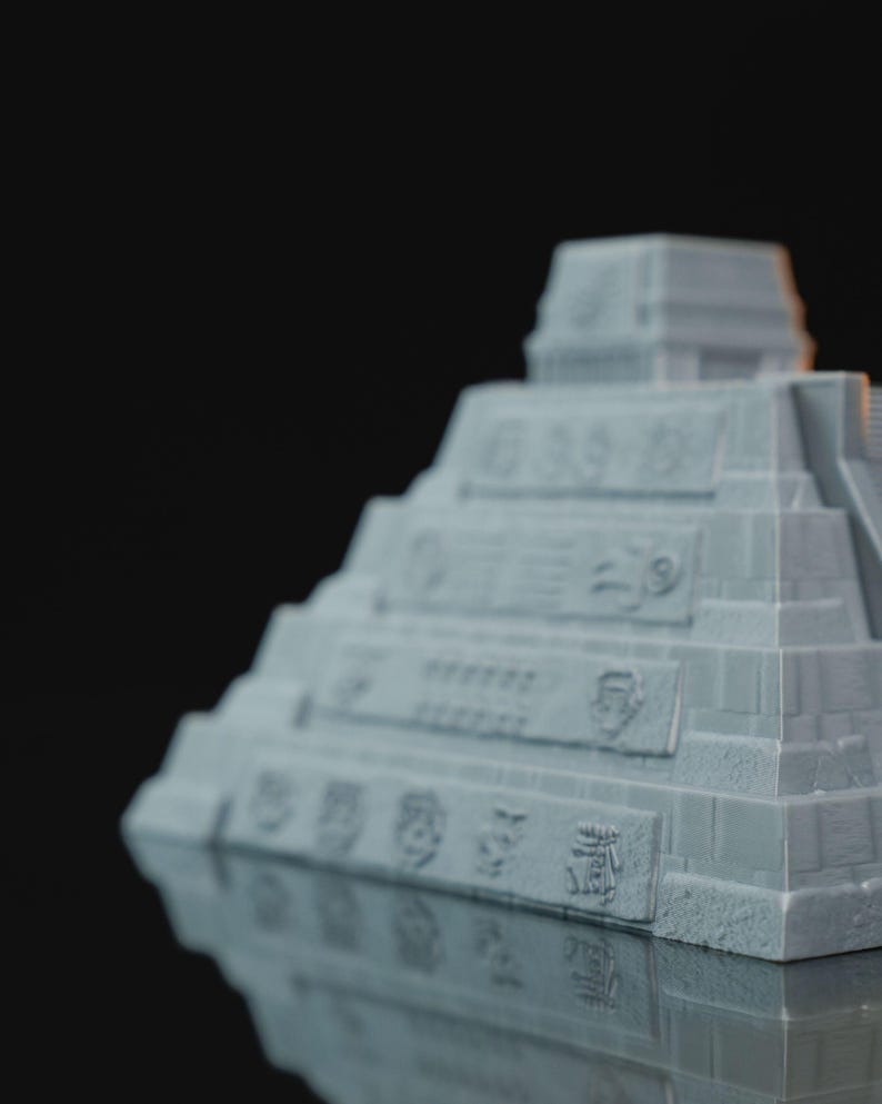3D Printed Sun Temple Puzzle Box – Mayan Secret Compartment Brain ...