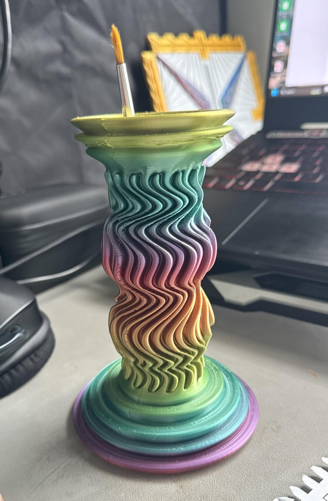 Columnar Wave Vase | Neo Classical 3D Printed Sculptural Decor | Groovy ...