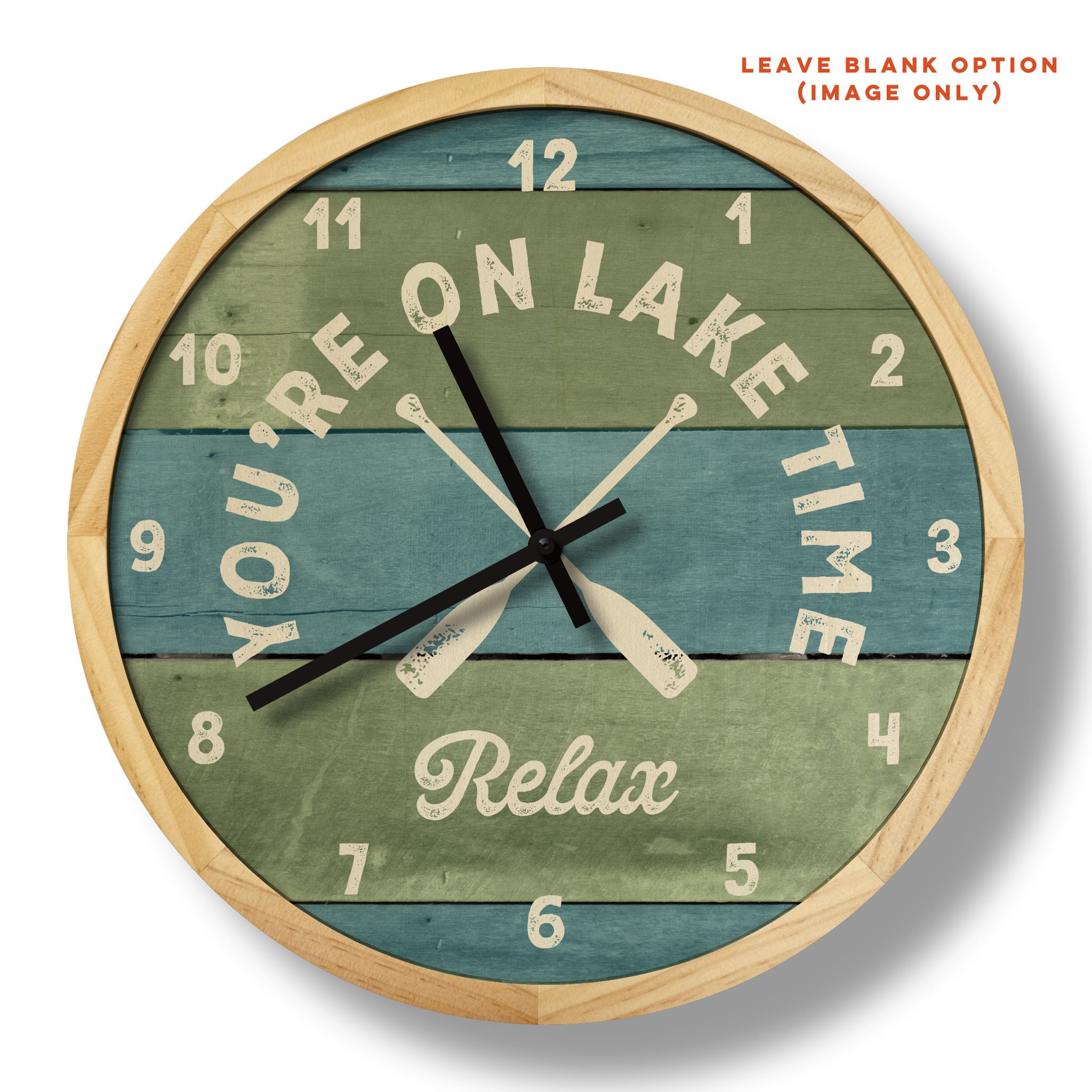 Personalized Lake Time Wood Wall Clock - 12" Diameter - Etsy