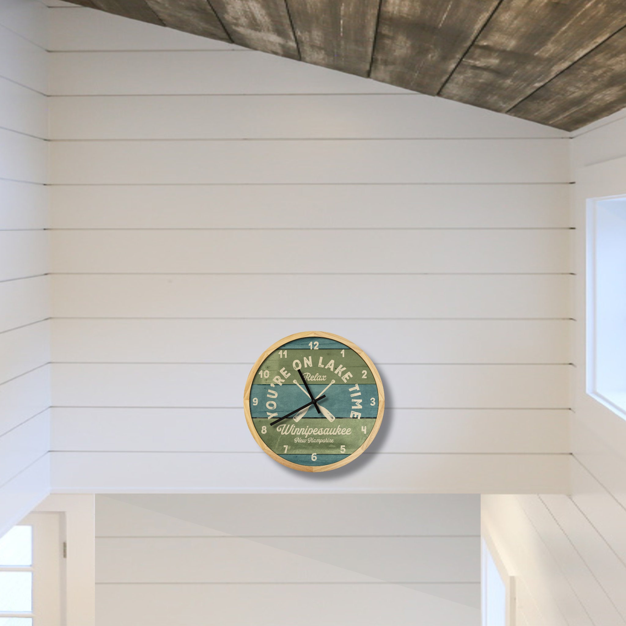 Personalized Lake Time Wood Wall Clock - 12" Diameter - Etsy