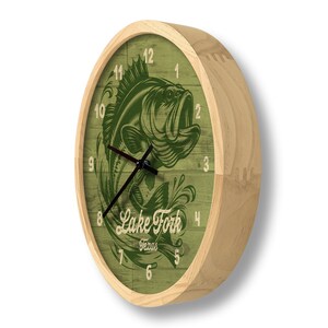 Personalized Bass Wood Wall Clock - 12" Diameter - Etsy