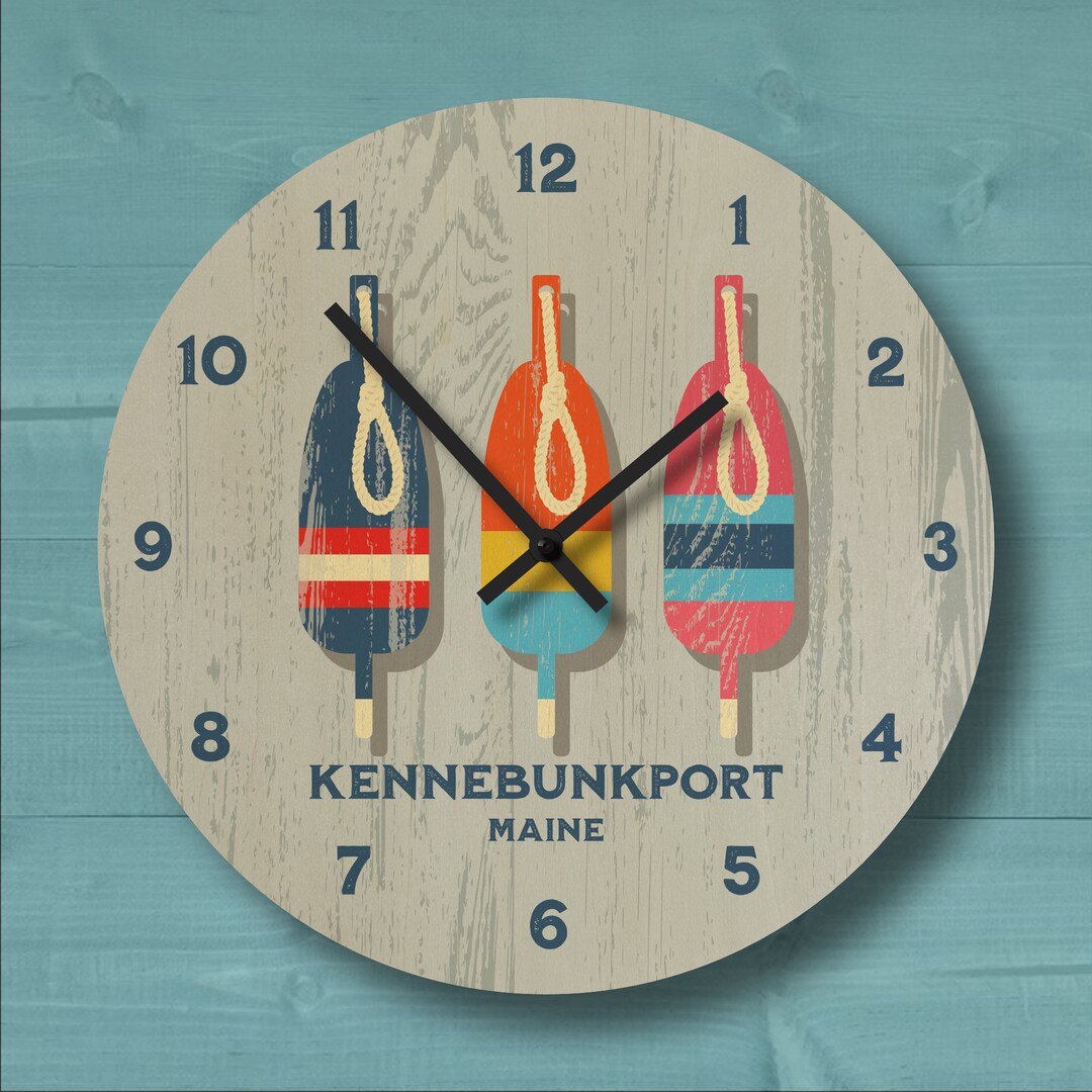 Personalized Buoys Wood Wall Clock - Etsy