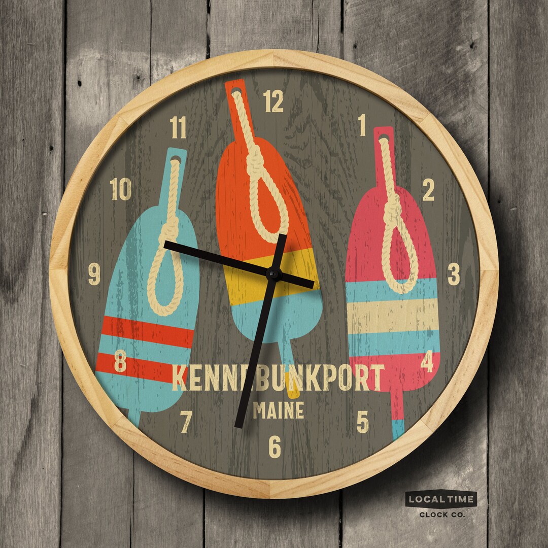 Personalized Buoys Wood Wall Clock - 12" Diameter - Etsy