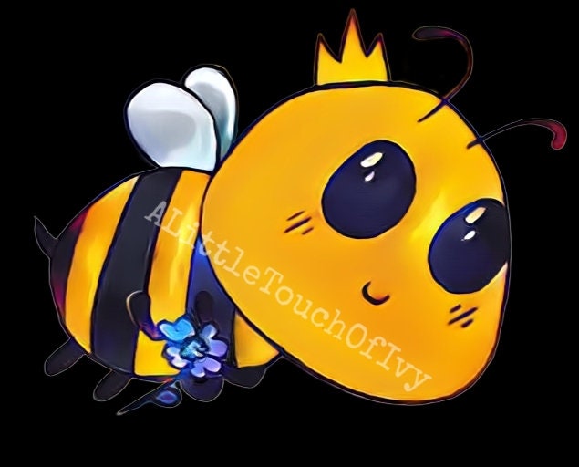 Cute Queen Bee SVG - Etsy