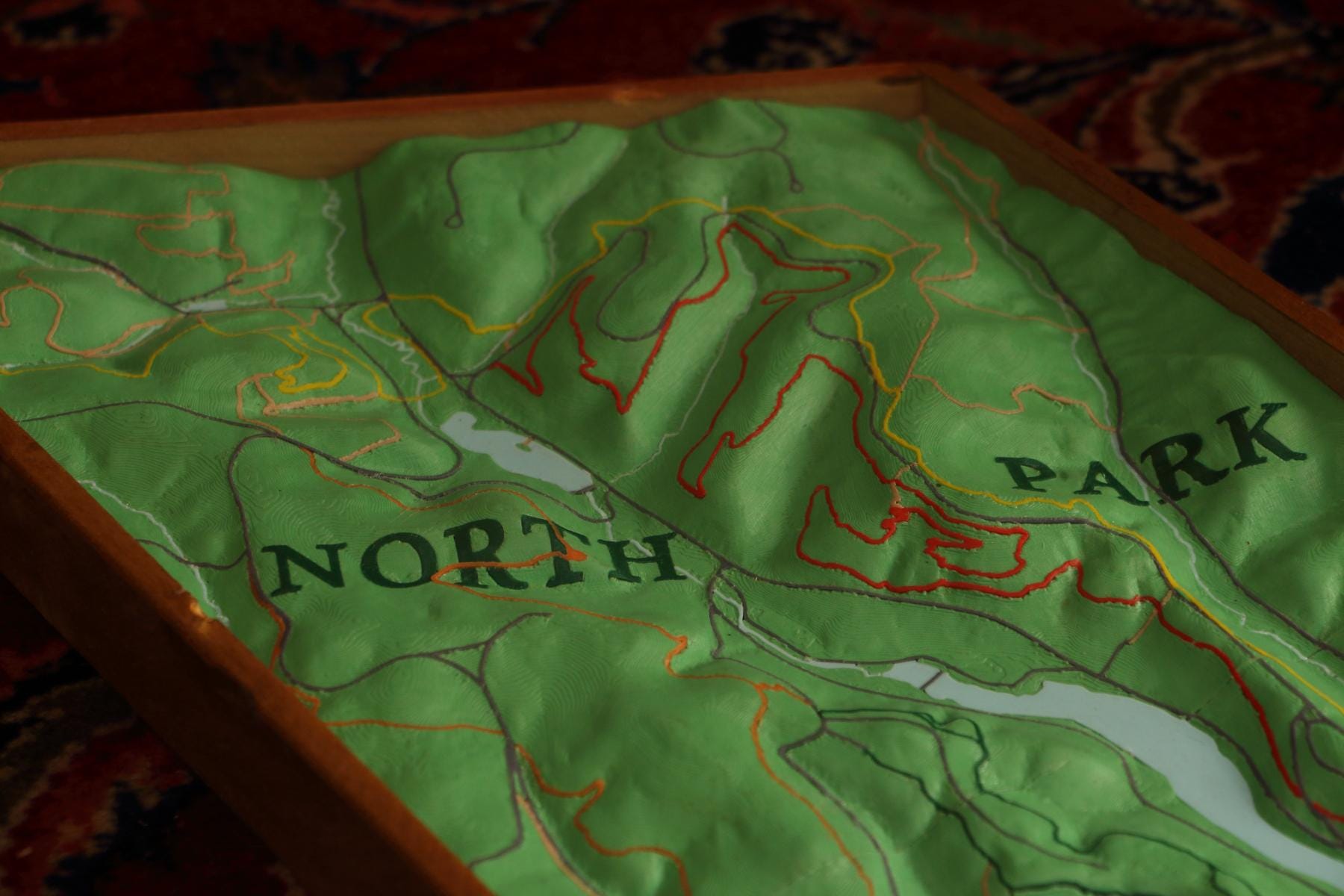 North Park 3D Relief Map With Trails - Etsy