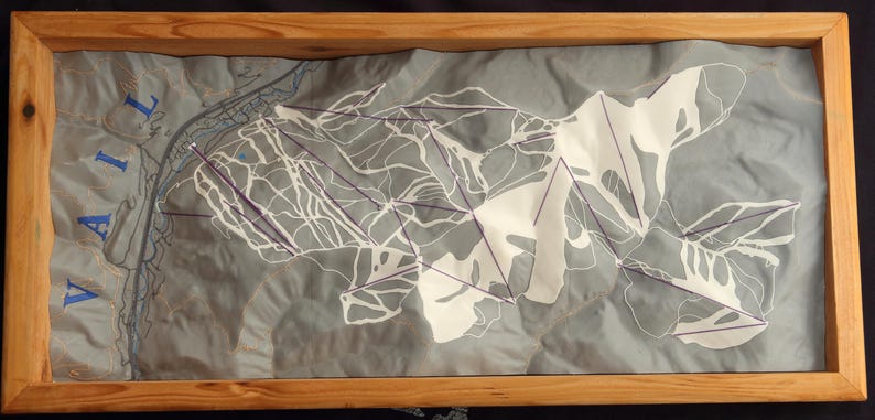 Large Vail 3D Relief Map With Slopes and Lifts, Gray (24" X 11") - Etsy
