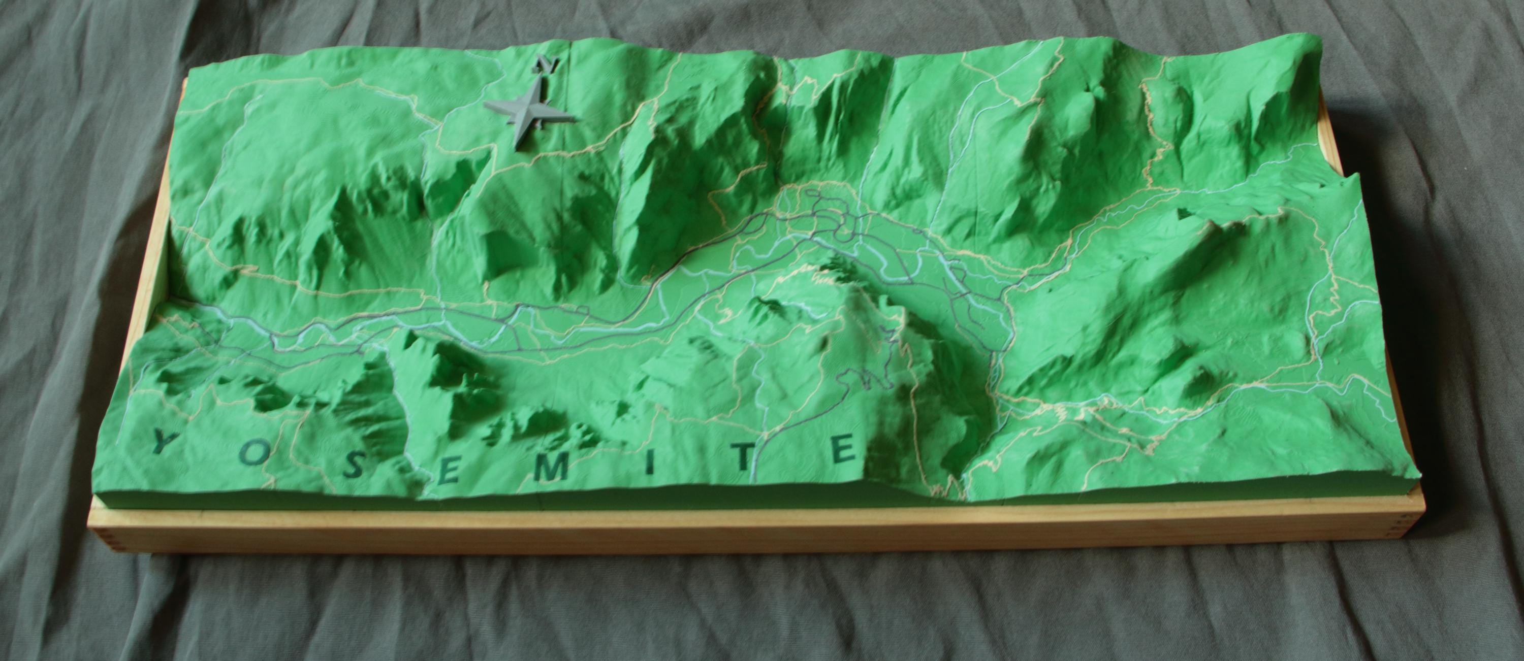 Custom 3D Topographic Map With Inset Features - Etsy