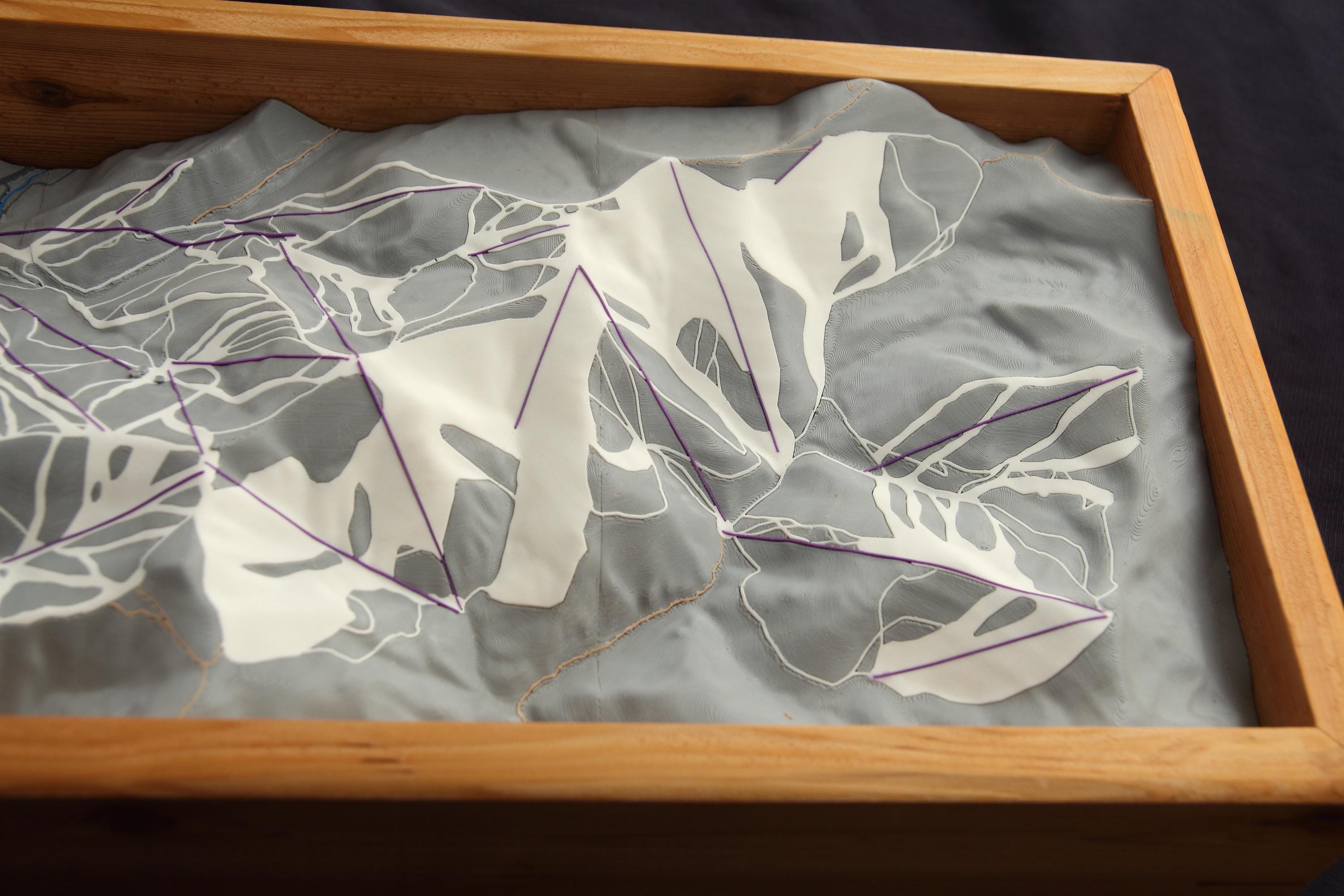 Large Vail 3D Relief Map With Slopes and Lifts, Gray (24" X 11") - Etsy