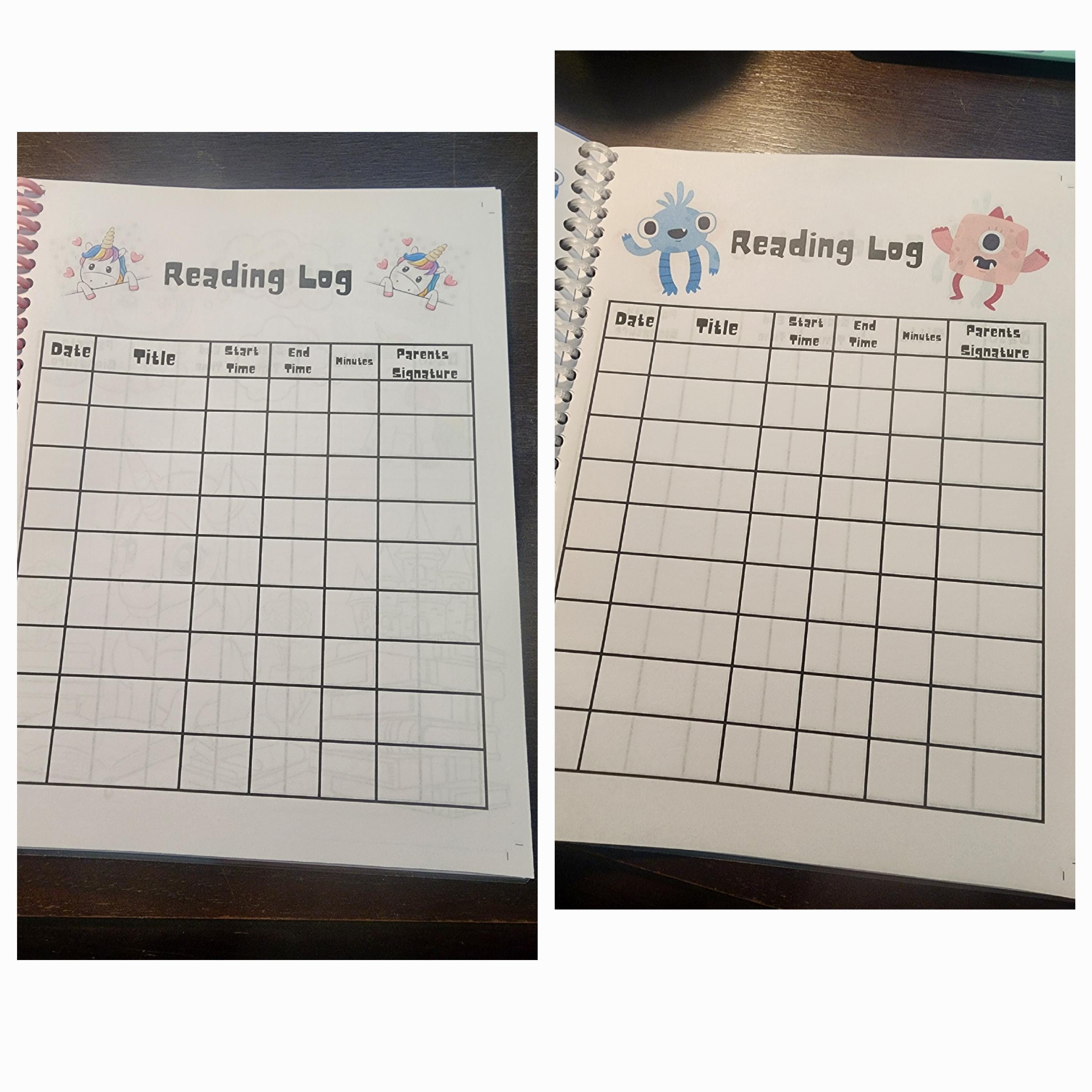 Kids Reading Log and Book Tracker - Etsy