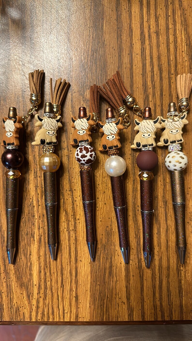 Beaded Focal Cow Pens - Etsy