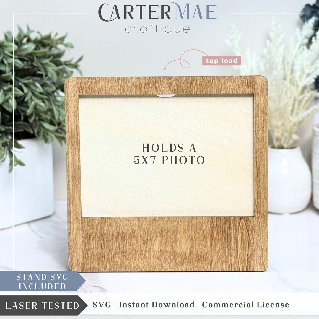 Blank 5x7 Landscape Photo Fridge Magnet Top Load With Optional Stand ...