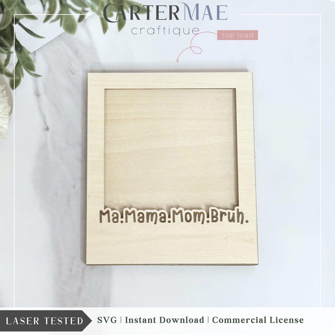 Funny Mom Magnet SVG File | Laser Cut Fridge Photo Frame (digital ...