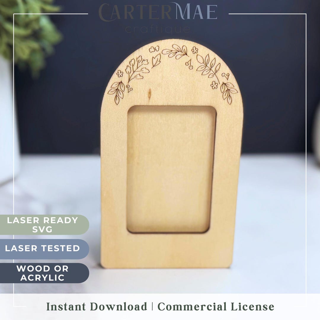 SVG Magnet Photo Frame Template – 2x3 Wallet Size | Laser Cut Boho ...