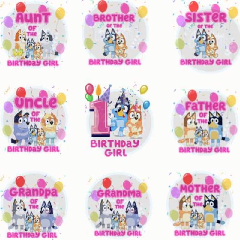 Bluey Birthday Png 1 - Etsy