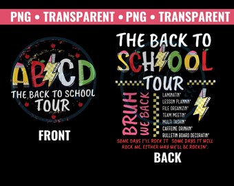 ABCD the Back to School Tour Png, Back to School Png, First Day of ...