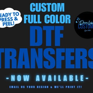 Custom Full Color DTF Transfers - Etsy