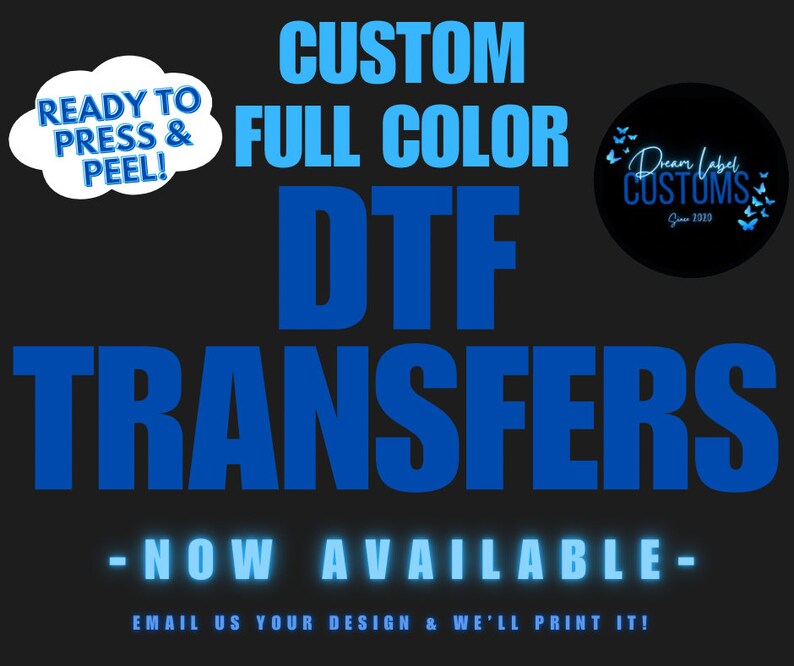 Custom Full Color DTF Transfers - Etsy