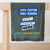 CUSTOM Table Cover Personalized Tablecloth With Your Logo Full Color Imprint for Trade Show Pop ...