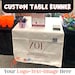 Custom Table Runner With Business Logo & Name Printed on Table Banner ...