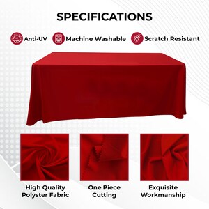 CUSTOM Table Cover Personalized Tablecloth With Your Logo Full Color Imprint for Trade Show ...