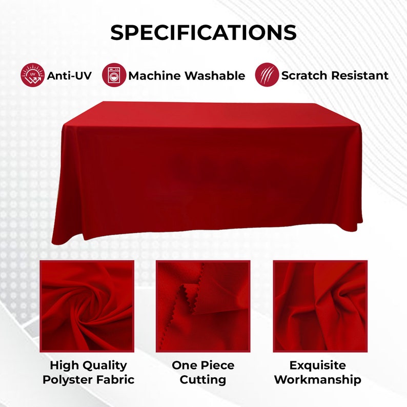 CUSTOM Table Cover Personalized Tablecloth With Your Logo Full Color Imprint for Trade Show Pop ...