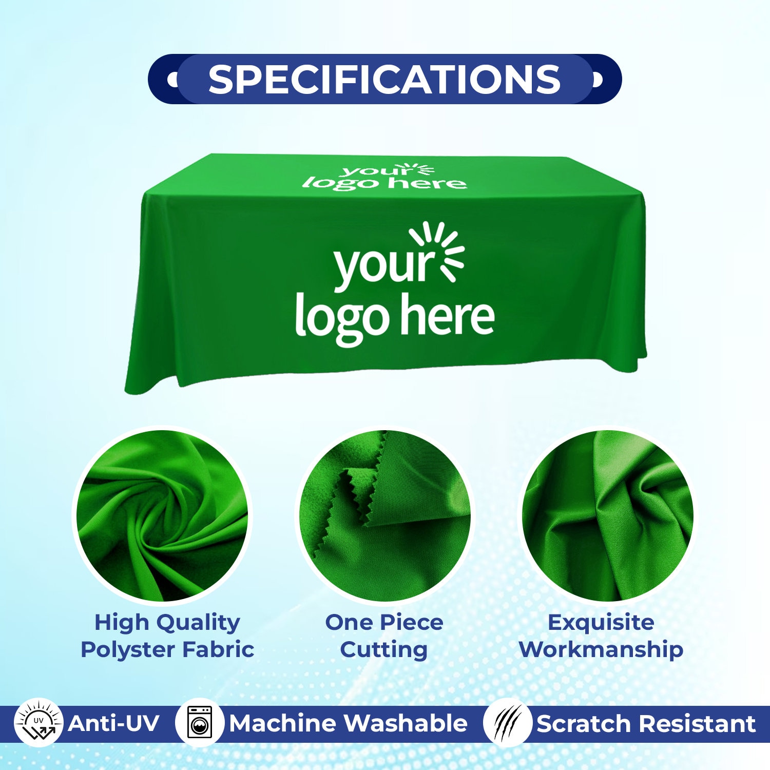 Custom Logo Tablecloth Personalized Table Throw With Your Logo for ...