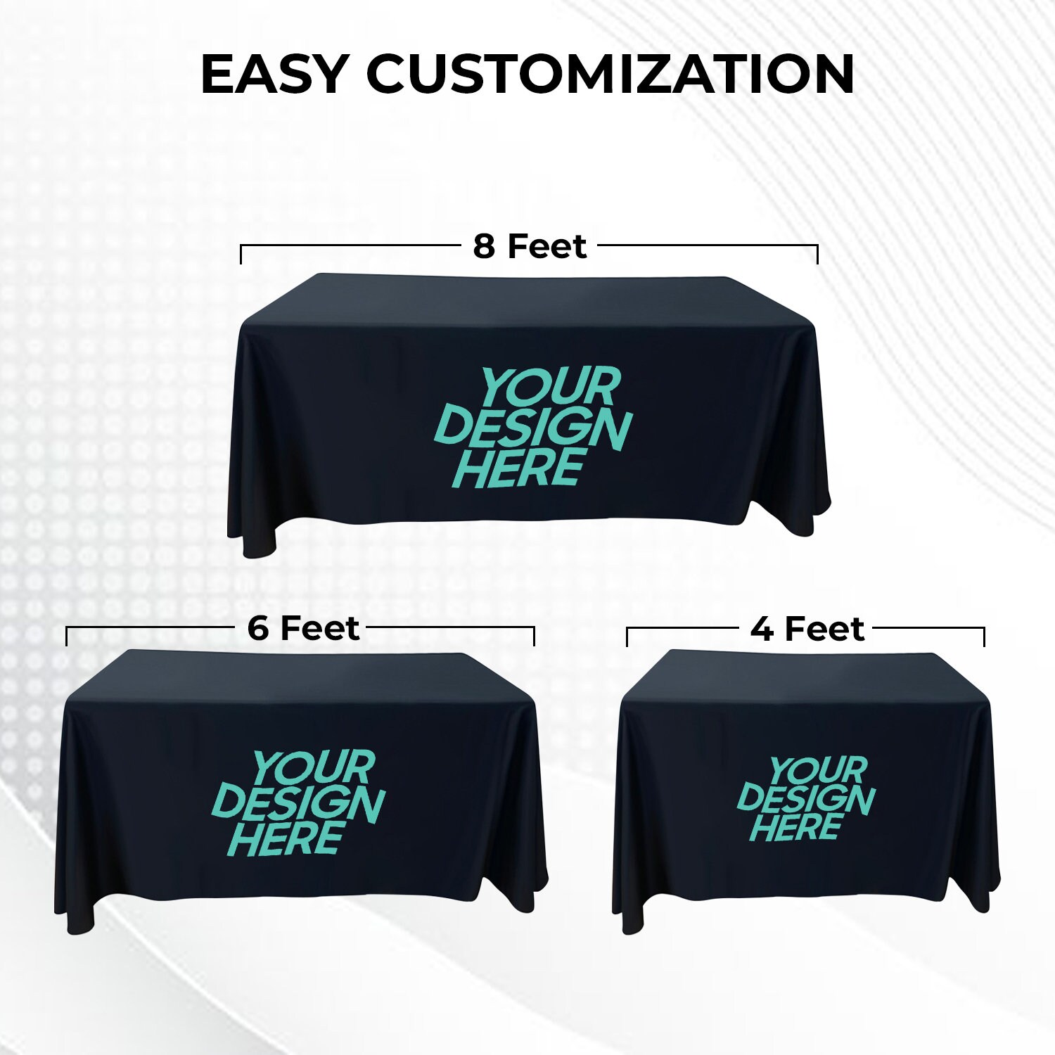 CUSTOM Table Cover Personalized Tablecloth With Your Logo Full Color ...