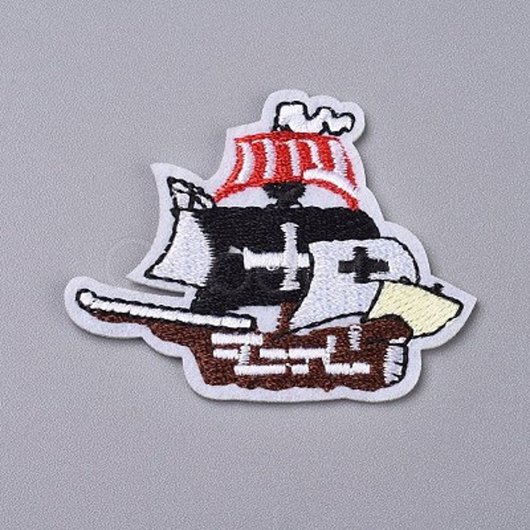Pirate Ship Iron-on/sew-on Patch Appliqué for Clothing and Crafts - Etsy