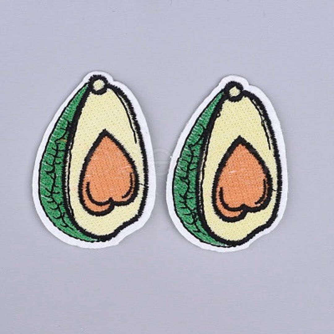Avocado 2 Piece Iron-on/sew-on Patch Appliqué for Clothing and Crafts ...