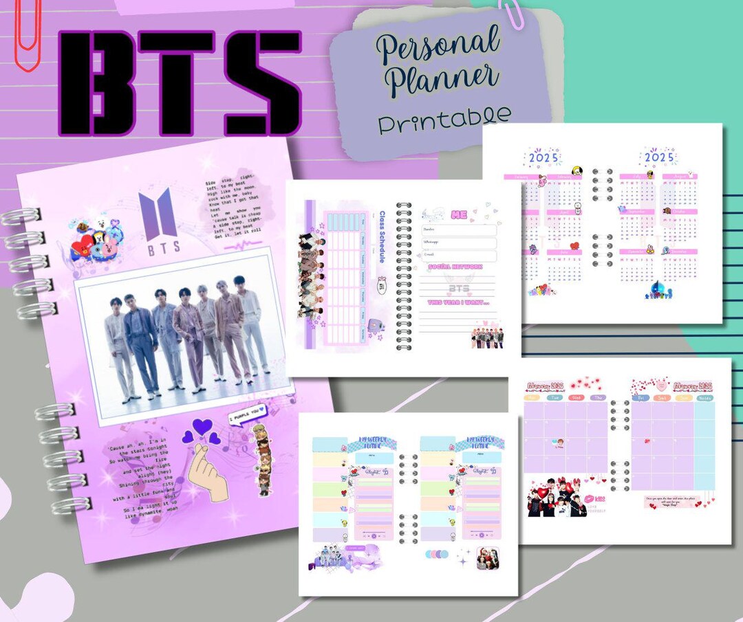 BTS PLANNER PRINTABLE - Etsy