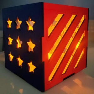 American Flag Porch Leaner Wooden Hand-painted Rustic Patriotic Porch ...