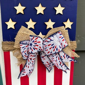 American Flag Porch Leaner Wooden Hand-painted Rustic Patriotic Porch ...